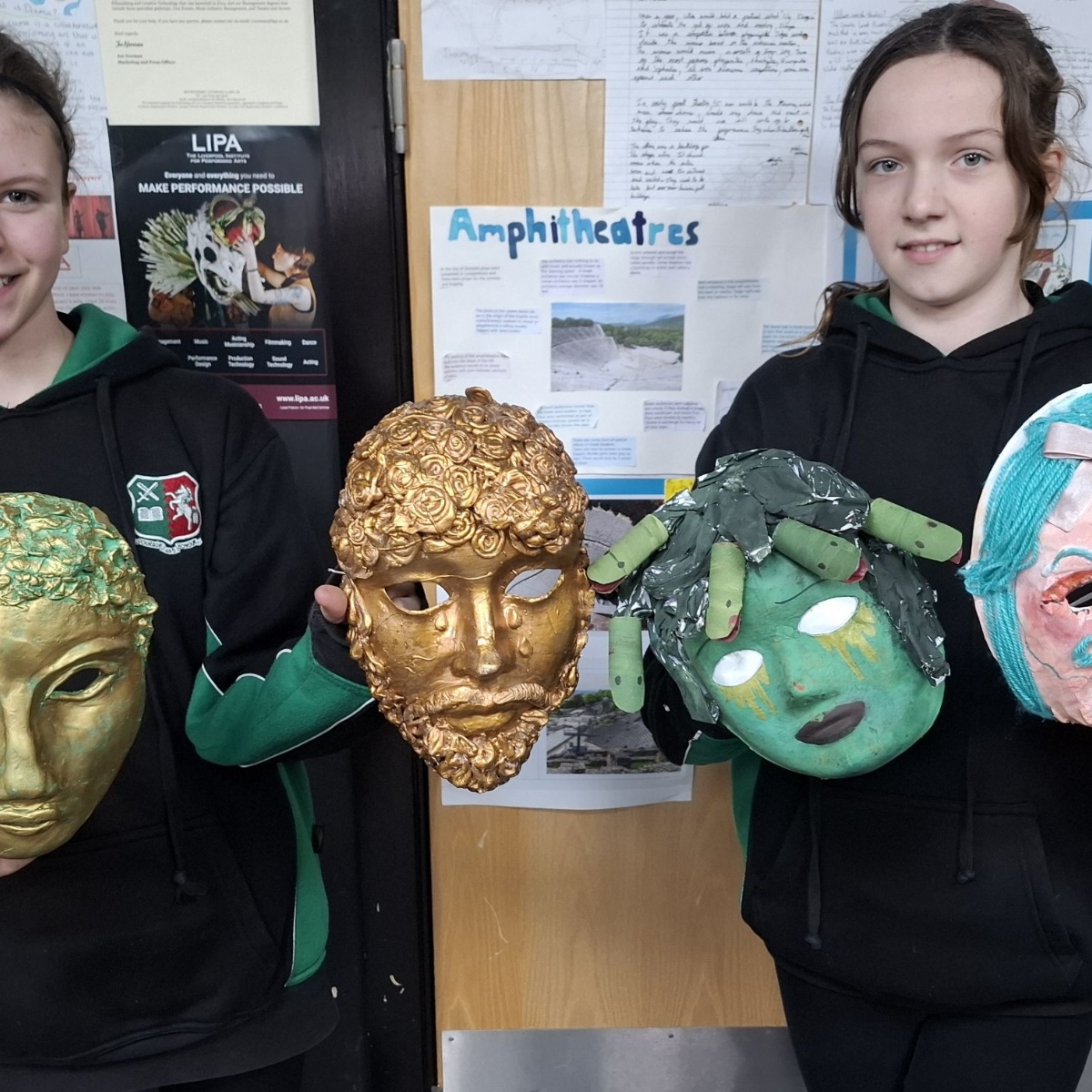 Tonbridge Grammar School - Greek Mask Competition winners